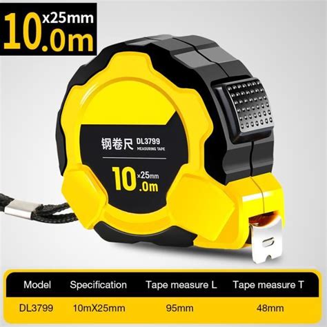 LONGUEUR OUTIL DL3799 10Mx25mm mètre à ruban métrique outil de mesure