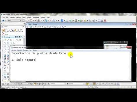 Import Data From Excel To Microstation YouTube