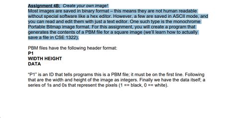Solved Assignment B Create Your Own Image Most Images Are Chegg