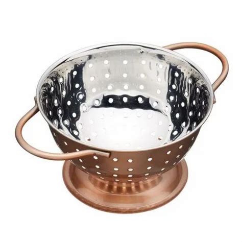 Silver Stainless Steel Mini Colander 10 Cm For Restaurant Rs 110 Piece Id 21934724848