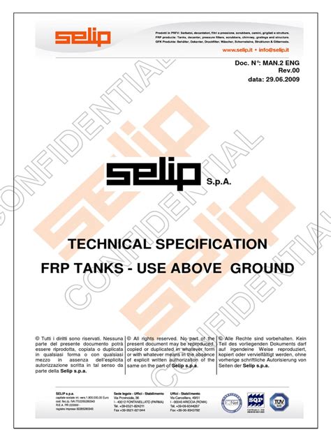 Spec Tec Tank Eng Rev00 Pdf Fiberglass Fibre Reinforced Plastic