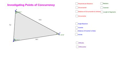Investigating Points Of Concurrency Geogebra