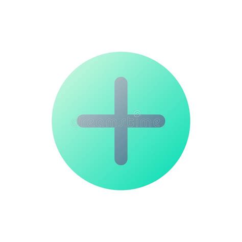 Add Button Pixel Perfect Flat Gradient Two Color Ui Icon Stock