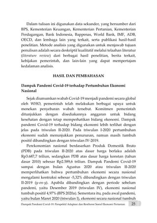1 Dampak Covid Terhadap Pertumbuhan Ekonomi PDF