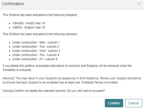 Timetabling Timetable Rotation Grids Grid Details