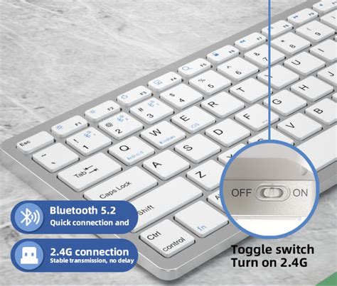 78 Keys Ultra Slim Portable Mini Wireless Keyboard 2 4g Wireless And Bt 5 2 Dual Mode Keyboard