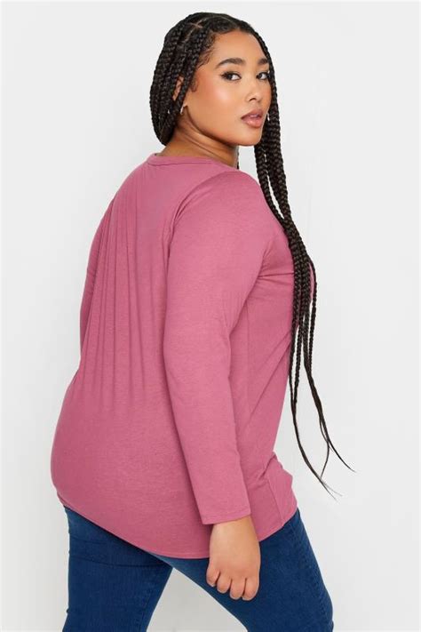 Yours Plus Size Pink Long Sleeve Top Yours Clothing
