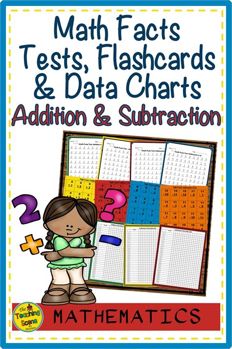 Math Facts Addition And Subtraction 0 20 Tests Flashcards And Data Charts Math Facts Addition