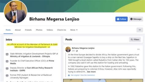 Here Is The Full Text Of The Ethiopian State Minister Who Wants