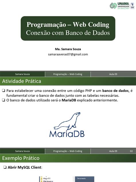 Aula 09 Conexão Com Banco De Dados Pdf Php Internet