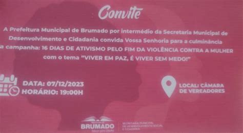 Campanha 16 Dias De Ativismo Pelo Fim Da Violência Contra As Mulheres