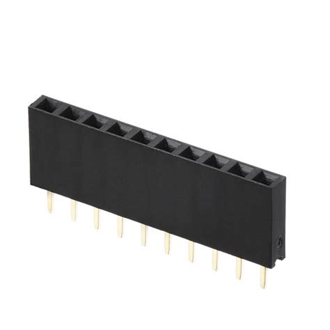 10 Pin Tek Sıra Dişi Header 180 Derece 1x10 Pin 2 54mm Soket Konnektör