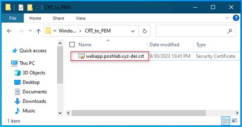 converting certificates from crt to pem format theitbros