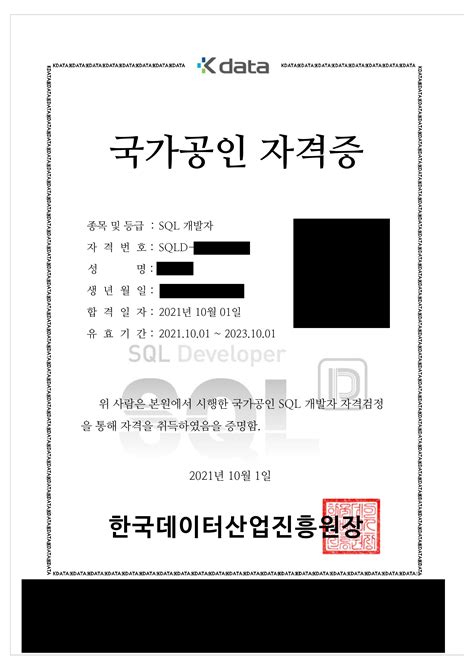 Sqld 자격증 취득 후기