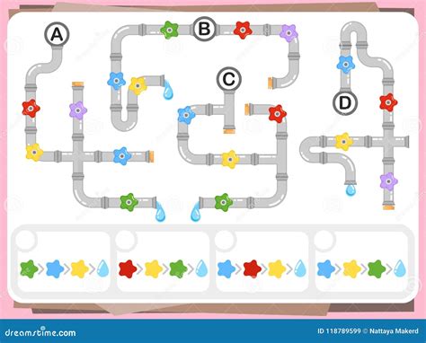 Practice Questions Worksheet For Education And Iq Test Stock Vector Illustration Of Missing