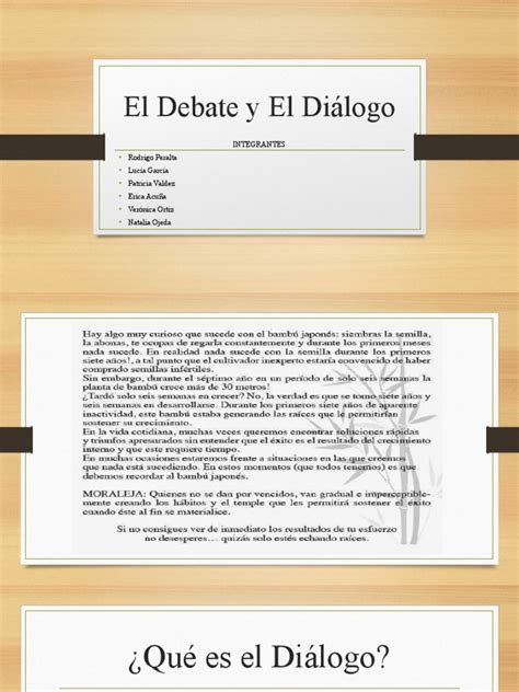 El Debate Y El Diálogo Pdf Diálogo Comunicación Humana