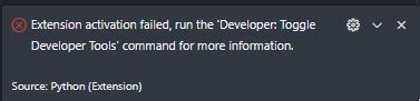 Python Extension Will Not Load Issue Microsoft Vscode Python Github