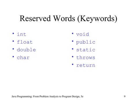 Chapter 2 Basic Elements Of Java Ppt