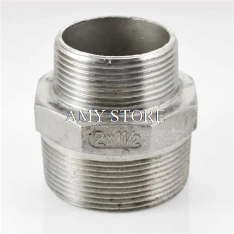 X Male Hex Nipple Threaded Reducer Pipe Fitting Stainless Steel BSP In Pipe Fittings