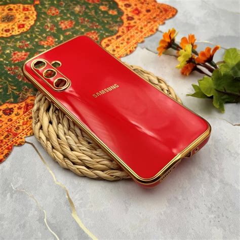 قاب گوشی Galaxy A54 5g سامسونگ ژله ای مای کیس طرح Gold Line دور طلایی