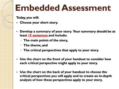 Ppt Embedded Assessment Powerpoint Presentation Free Download Id