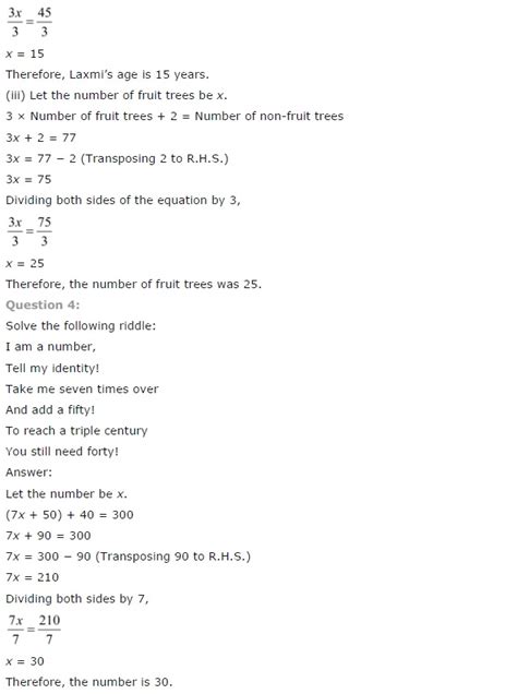 Ncert Solutions For Class 7 Maths Chapter 4 Simple Equations Ex 44