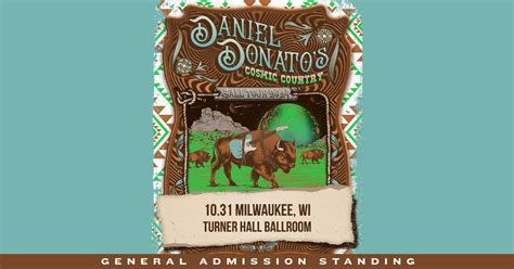 Daniel Donatos Cosmic Country At Turner Hall Ballroom Turner Hall