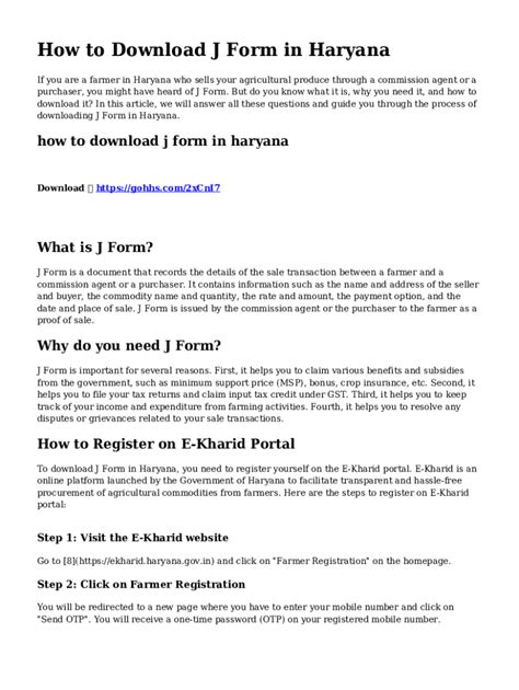 Fillable Online How To Download J Form In Haryana Fax Email Print PdfFiller