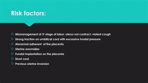 Uterine Inversion And Cord Prolapse Ppt