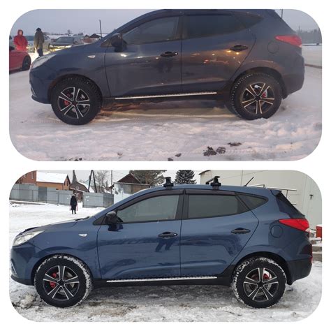 Поставки под передние пружины. Антирадар. — Hyundai ix35, 2 л., 2010 ...