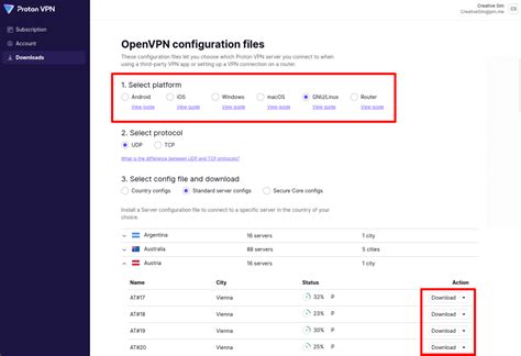 how to download proton vpn openvpn configuration files proton vpn
