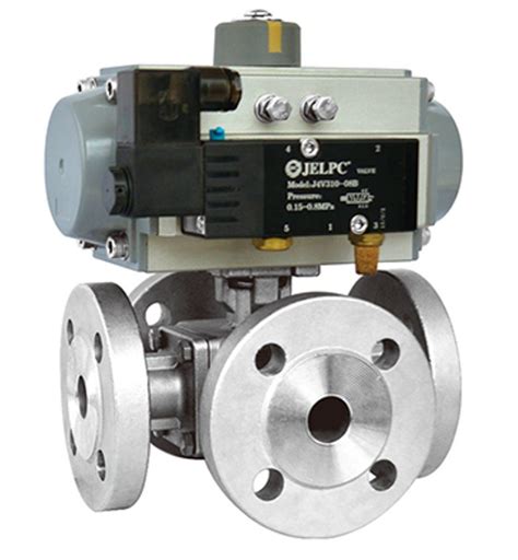 Stainless Steel 4 Way Flange Fixed Ball Valve With Direct Mounting Pad