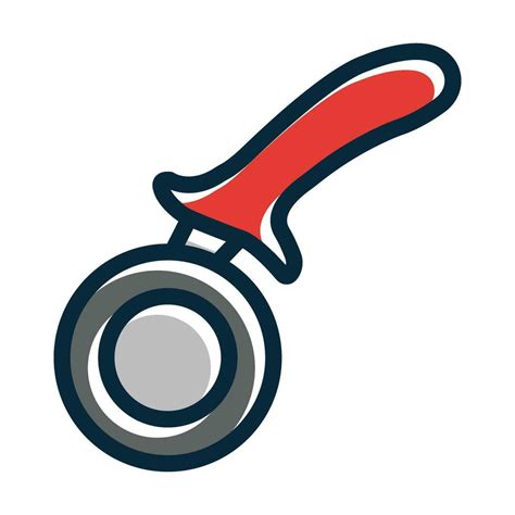 Pizza Cutter Vector Thick Line Filled Dark Colors 34066621 Vector Art