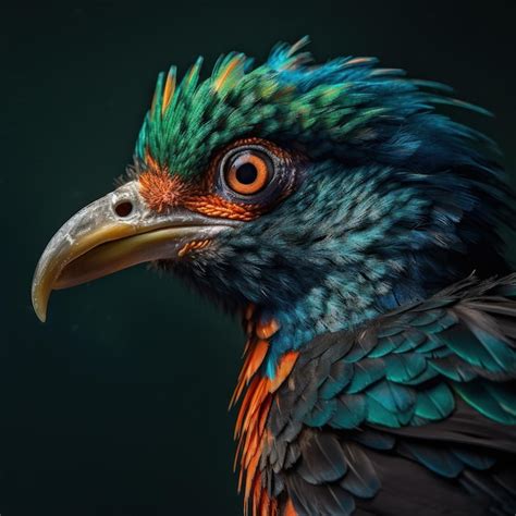 Premium Ai Image Stunning Colorful Bird Portrait Illustration Made