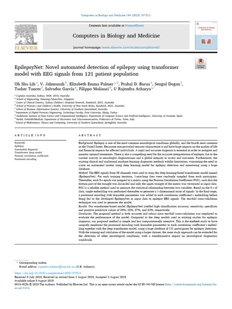 Detection Of Epilepsy Using Transformer Pdf Neuroimaging
