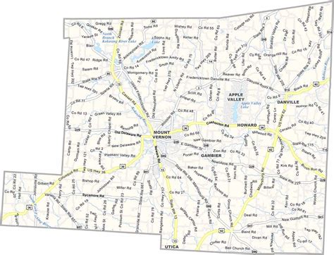 Knox County Map Ohio Us County Maps