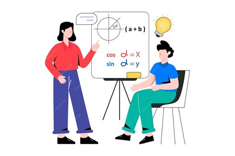 Premium Vector Class Teaching Flat Style Design Vector Illustration