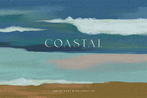 بک گراند ساحل دریا با طرح گواش کد محصول 155812