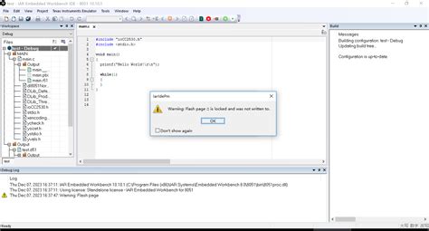 Iar烧录程序时，总是弹出这个，无法烧录。flash Page 0 Is Locked And Was Not Writen To Csdn社区