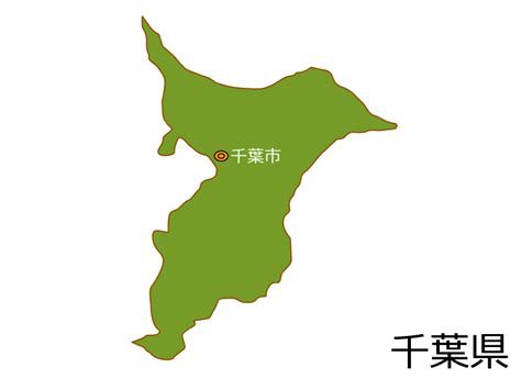 千葉県と千葉市の地図イラスト素材 イラスト無料・かわいいテンプレート