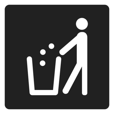 Man Throwing Trash Square Icon Png And Svg Design For T Shirts