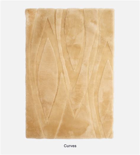 Curves Shorn Wool Luxury Shearling Rugs From