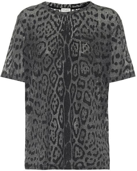 Saint Laurent Leopard Print T Shirt Shopstyle