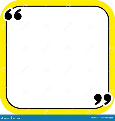 Quote Box Frame Speech Bubbles With Quotation Marks Blank Text Message Box For Quotes Symbols
