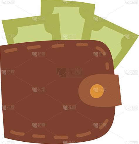 钱钱包矢量插图