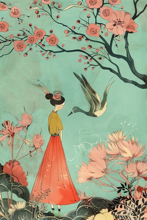 Download Ai Generated Japanese Garden Illustration Japanese Woman Art