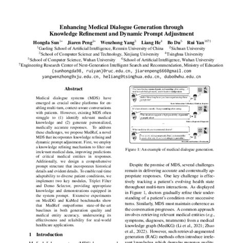 Enhancing Medical Dialogue Generation Through Knowledge Refinement And Dynamic Prompt Adjustment