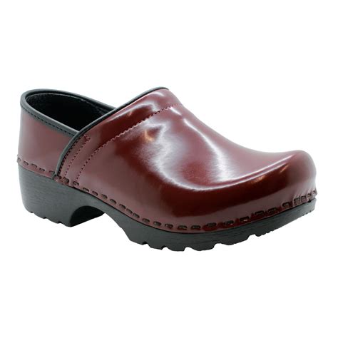 Mens Swedish Professional Patent Leather Clogs Bjork Swedish Comfort