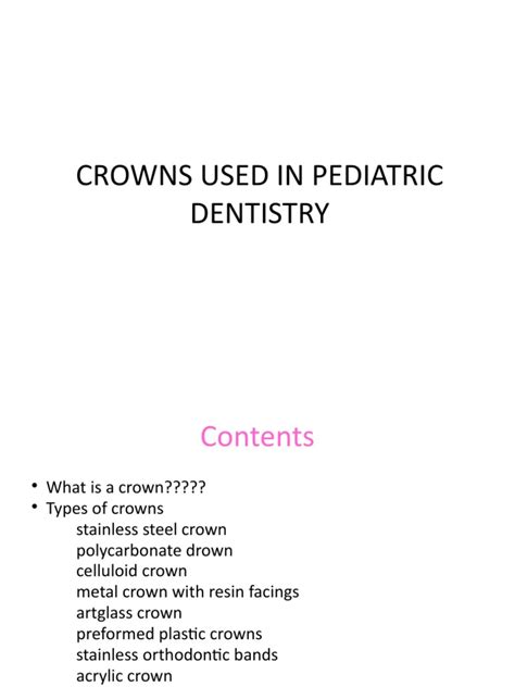 Crown In Pediatric Dentistry Pdf Dental Composite Dentistry Branches