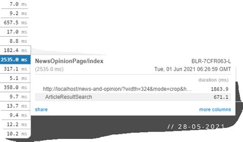 Need Help To Understand The Profiling Details From Miniprofiler P